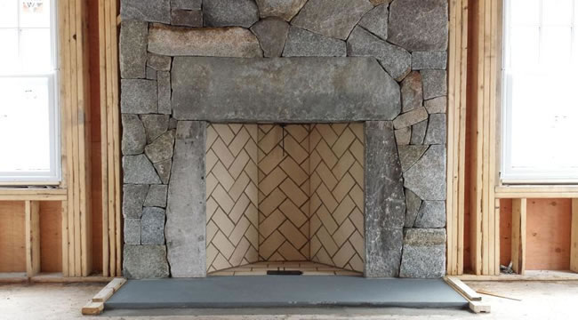Contractor Build Brick Fireplace